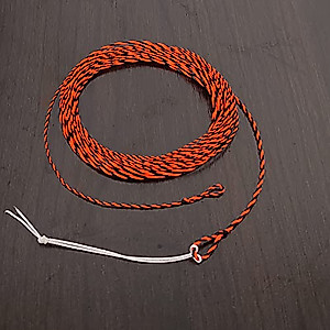 Riverruns Tenkara Line Tapered Furled Line Fly Line 12ft/13ft Braided Furled Line(Orange&Black,12ft)