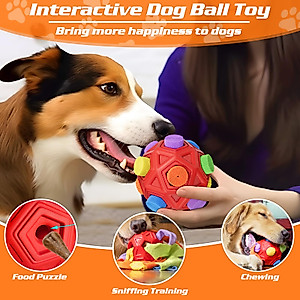 luckdoor Interactive Dog Toys Snuffle Ball Encourage Natural Foraging Skills,Slow Food Training to Relieve Boredom and Stimulating,Cloth Strip with Hidden Food Dog Puzzle Toys for Medium Small Dogs