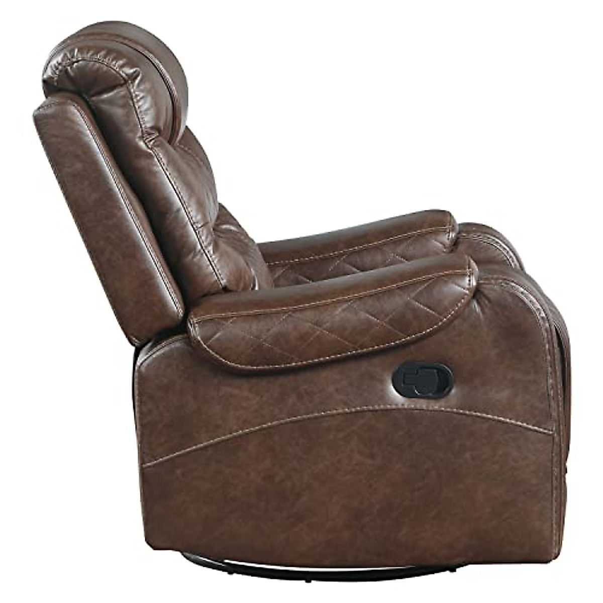 Lexicon Derringer Wall Hugger Manual Double Glider Reclining Loveseat, Brown