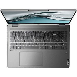 Lenovo Yoga 7i 16 inch 2.5K Touchscreen (2560 x 1600) 2-in-1 Convertible Laptop, Intel Core i5-1240P, 8GB Memory, 1TB SSD, Backlit Keyboard, Fingerprint, Windows 11 Home, Storm Grey + Accessories