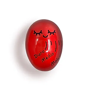 Boiled Egg Timer, Heat Sensitive Hard, Medium, Soft Boiled Color Changing Reusable Safe, Durable (red)