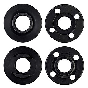 Topbuti 5pcs Grinder Flange Angle Wrench Spanner Metal Lock Nut for Compatible with Dewalt Milwaukee 193465-4 Bosch Black Decker Ryobi Makita 5" 5/8-11 Parts