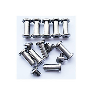 NC HAISDA Folding Knife Corby Bolts Pocket Knives Pivot Pins EDC Knifemakers Screw Fasteners Rivets DIY Knife Handle Studs Pack of 10 12mm