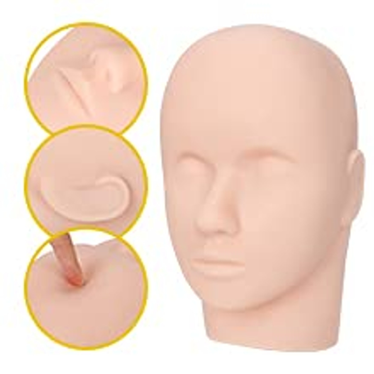 LASHVIEW Eyelash Extension Kit, with Mannequin Head Practice Exercise Set, Training Lash Extension Supplies for Beginners Include Individual Lashes Glue Tweezers and Training Lashes