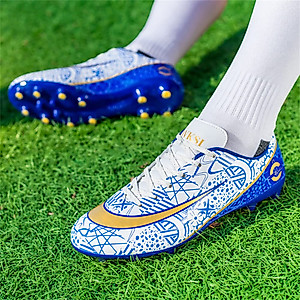 KAEAEILSS Men’s Soccer Cleats Football Boots Professional Training Turf Mens Outdoor Indoor Sports Athletic Big Boy's Sneaker
