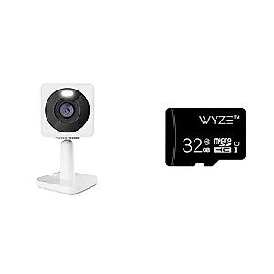 WYZE Cam OG Indoor/Outdoor 1080p Wi-Fi Smart Home Security Camera with Color Night Vision, Built-in Spotlight, Motion Detection, 2-Way Audio, Compatible with Alexa & Google Assistant + 32GB MicroSDHC