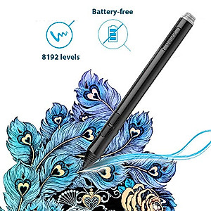 Drawing Tablet VEIKK A50 Graphics Tablet with Battery-Free Passive Pen Support Mac,Window,Linux OS,Tilt Pressure and 8 Shortcut Keys