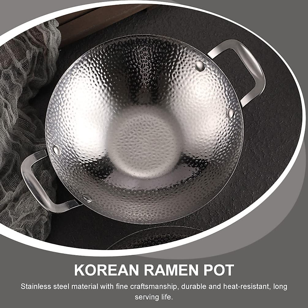 Hemoton Alcohol Pot Cooking Pot Small Stockpot Metal Grilling Wok Cast Iron Wok Omelet Sauce Pan Non Stick Wok Pan Steel Wok Grilling Pan Pasta Pots Chinese Work Spain Stainless Steel