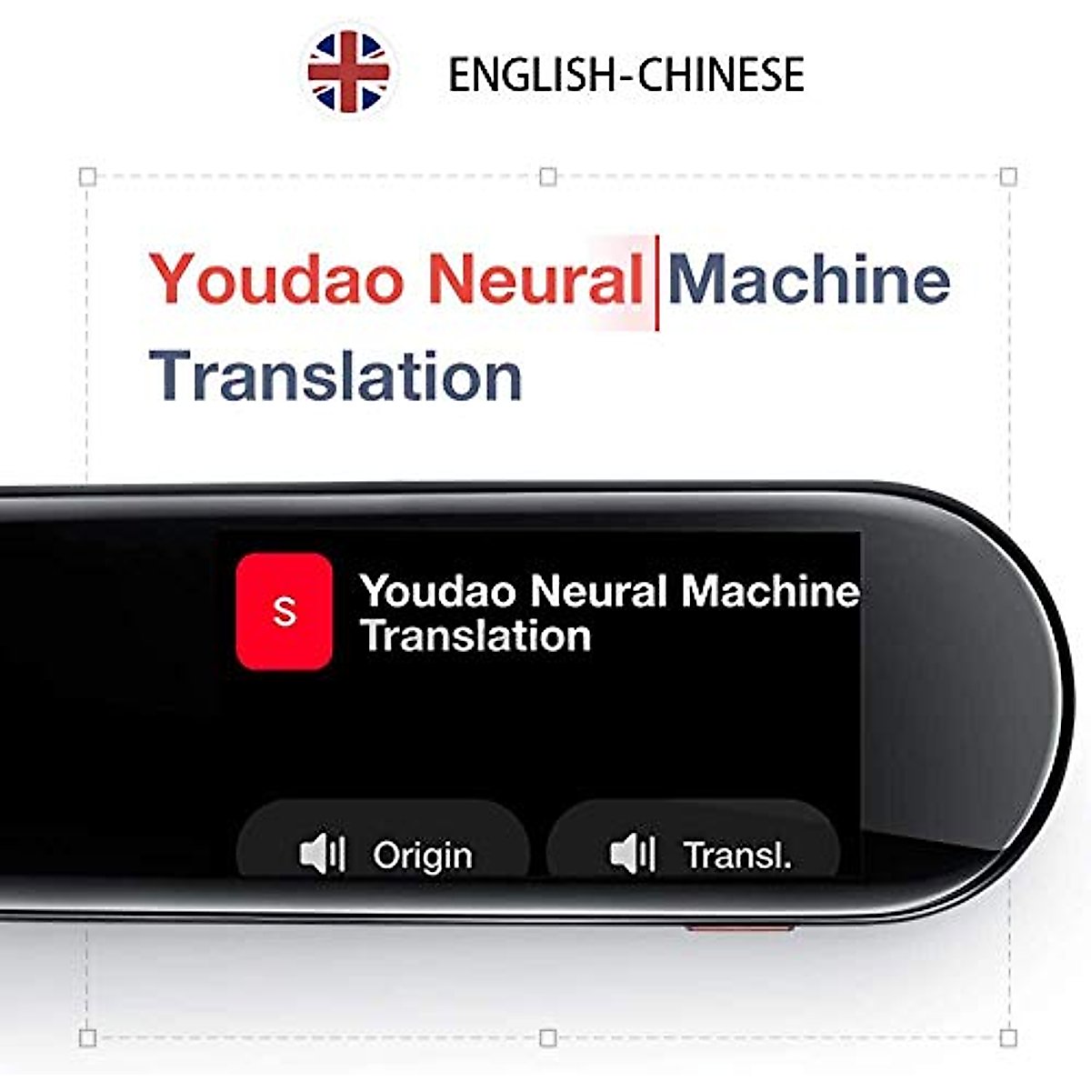 youdao Electronic Language Translator Device Dictionary Pen 2 Portable Scanning Translator for Language Learners Scanning Reading Pen (English Interface)(Need to be Charged to 100% at First use)
