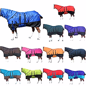 HILASON 1200D Waterproof Winter Horse Blanket Neck Cover Belly Wrap | Horse Blanket | Horse Turnout Blanket | Horse Blankets for Winter | Waterproof Turnout Blankets for Horses