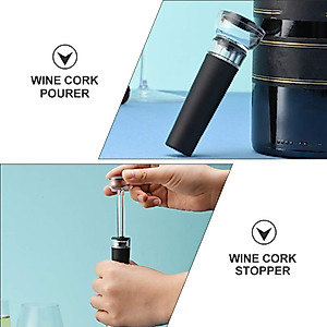 Hemoton 6pcs/ set Kitchen Stainless Steel Wine Bottle Collars Wine Drip Ring Wine Cork Stopper Wine Pourer Aerator