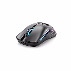Glorious Model O- (Minus) Wireless Gaming Mouse - 65g Superlight Honeycomb Design, RGB, Ambidextrous, Lag Free 2.4GHz Wireless, Up to 71 Hours Battery - Matte Black