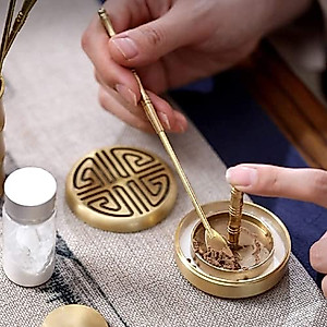 ZODIFEVI 11 Pcs/Set Brass Incense Making Kit Incense Mold Tool, DIY Backflow Tower Incense Cone Molds,Spoon, Press, Shovel, Brush, Bottle Ideal for Yoga Meditation Home Fragrance