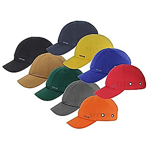 TITUS Lightweight Safety Bump Cap - Baseball Style Protective Hat (Black Vented)