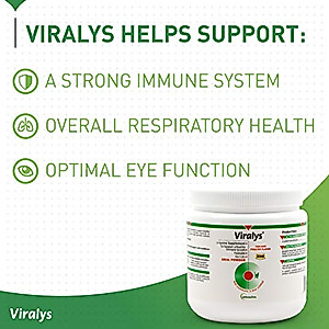 Vetoquinol Viralys L-Lysine Supplement for Cats - Cats & Kittens of All Ages - Immune Health - Sneezing, Runny Nose, Squinting, Watery Eyes - Flavored Lysine Powder