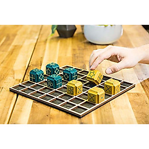 Project Genius: Deblockle- The Game of Tips and Turns, 2 Player Strategy Game, Game for Families and Adults, Ages 8+, Solid Wood Based Board and Blocks