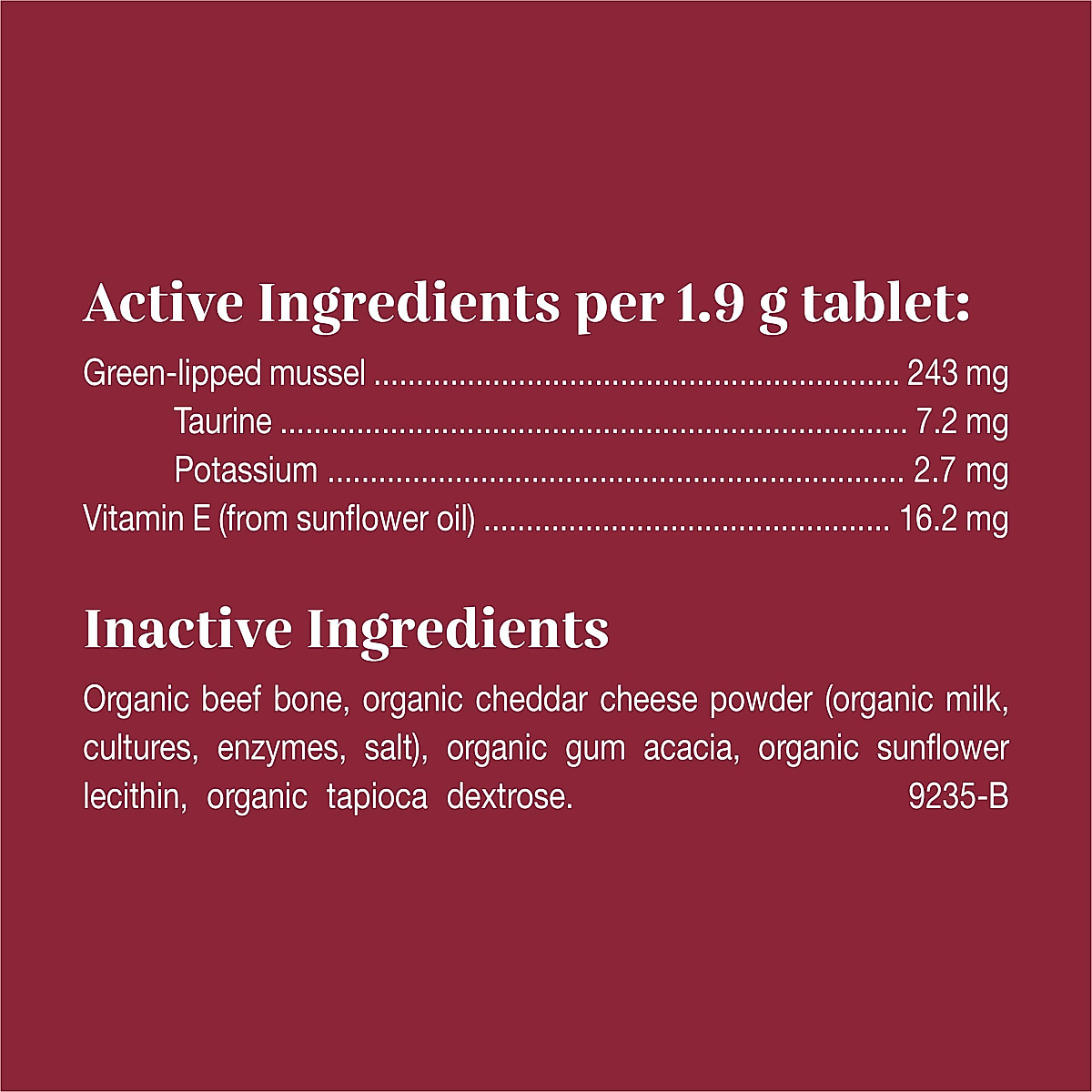 EverRoot Dog Heart Supplements Heart Health Chewable Tablets with Taurine and Green-Lipped Mussels - 4.02 oz. Canister