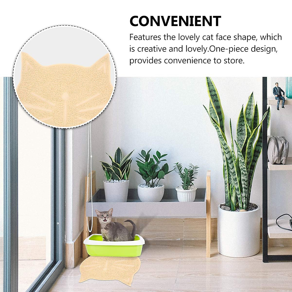 Totority Cat Litter Mat Litter Mat Scratching Pads for Cat Litter Box Mat Scatter Control Household