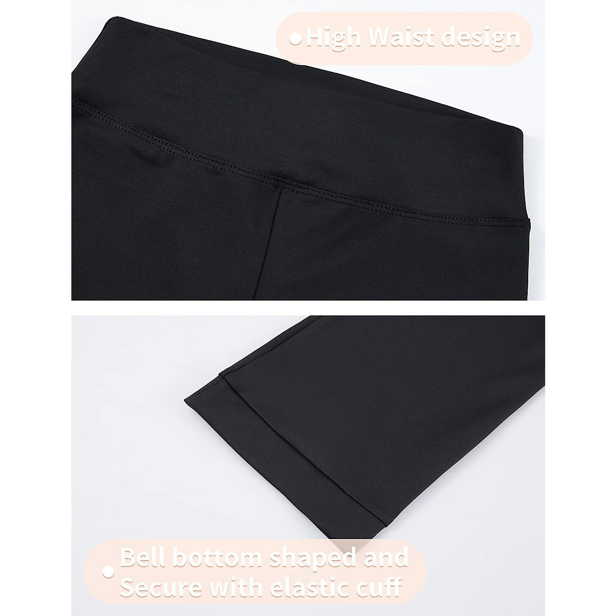 Figure Skating Pants Girls 13-14 Years Old Solid Black Comfortable Seamless Practice Leggings for Big Kids Training Exercise