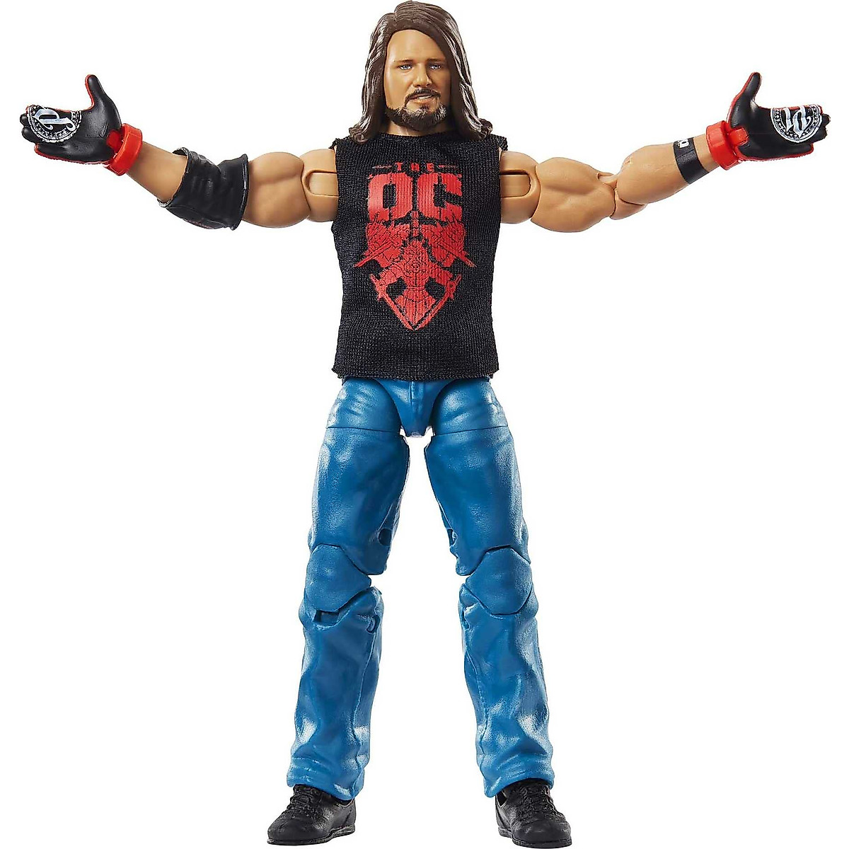 Mattel ​AJ Styles WrestleMania Elite Collection Action Figure with entrance shirt & Vince McMahon Build-A-Figure Pieces, 6-in / 15.24-cm Posable Collectible Gift for Fans Ages 8 Years Old & Up