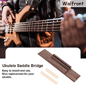 Ukulele Bridge Set Rosewood Bridge Plastic Nut & Saddle DIY Ukulele Replacement Part