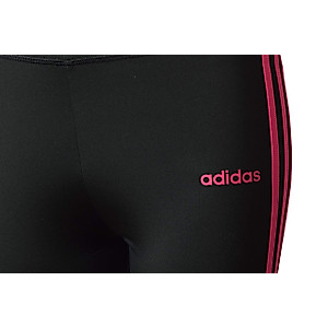 adidas Kids Girls' Performance Tight Three Stripe Leggings - XL - Black/Pink