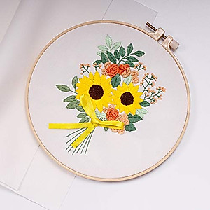 6 Pieces Cotton Fabric, Embroidery Fabric Cloth for DIY Handmade Embroidery and Art Crafts Gifts Decoration 13 by 13 inch