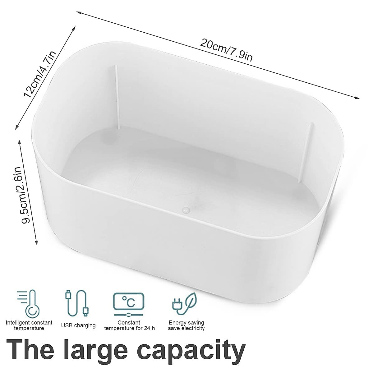 USB Baby Wipe Warmer,Wet Wipes Dispenser or Baby,Portable Wipe Warmer USB Baby Wipe Warmer,3 Temperature Modes,Large-Capacity Diaper Wipe Warmer for Home Car Travel (White, Mechanics)