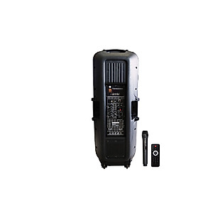 Mr. Dj AFTER PARTY Dual 15" 5000 Watt Max Power Speaker with Built-in Bluetooth & Battery LCD/MP3/USB/SD Slot