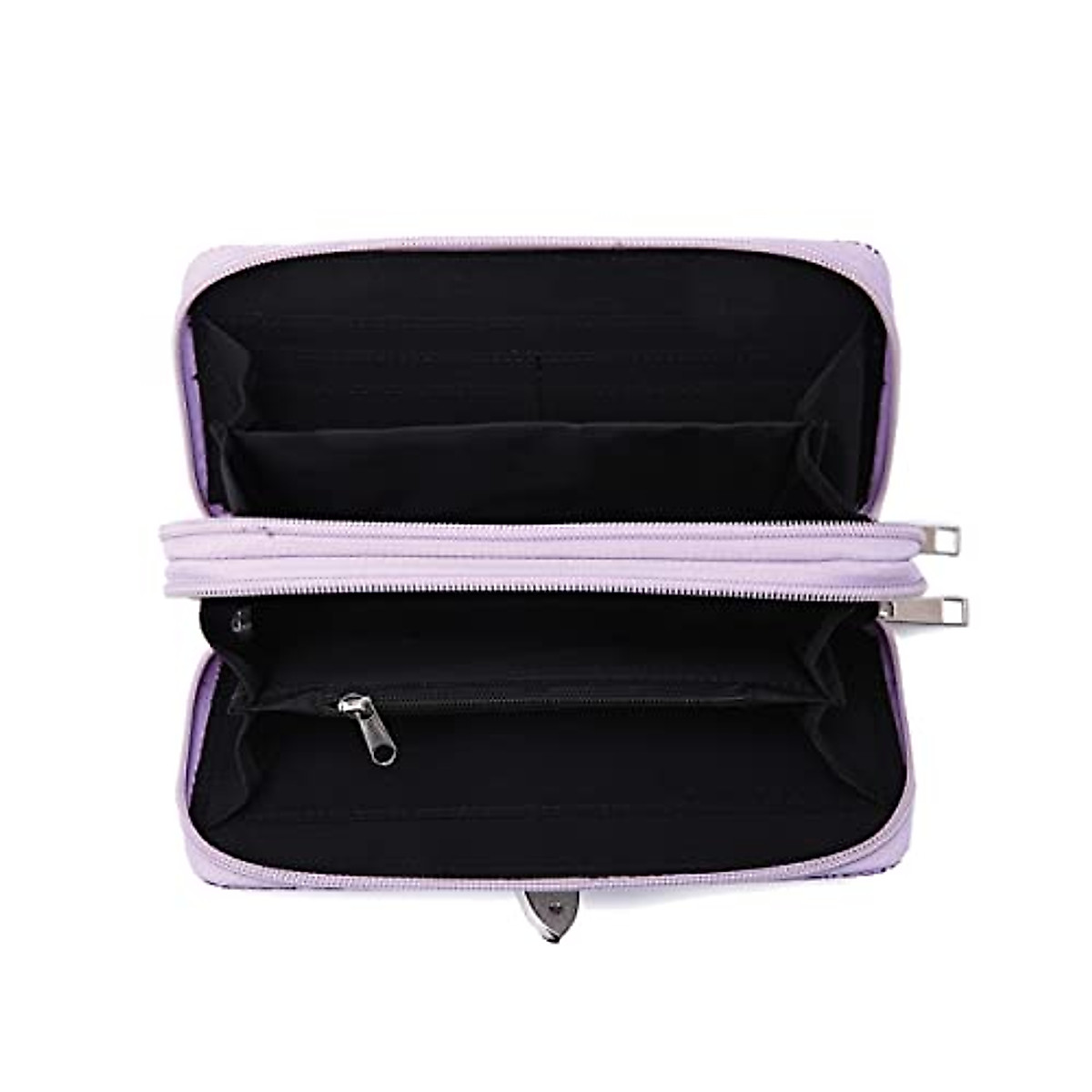 Camouflage Western Style Tote Studded Handbag Concealed Carry Purse Country Women Shoulder Bag Wallet Set (#2 Purple Set)