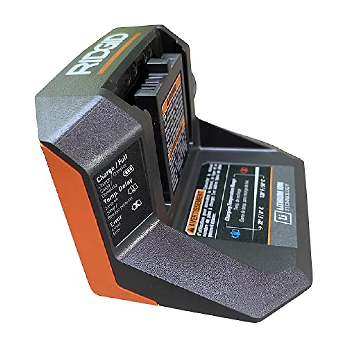 Replacement R86093 Charger, Compatible with All RIDGID 18V Batteries, Genuine OEM Part