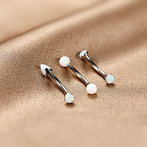 GAGABODY Eyebrow Jewelry 16g G23 Titanium Eyebrow Piercing Jewelry Curved Barbell 16g Belly Button Ring 6mm-12mm Cartilage