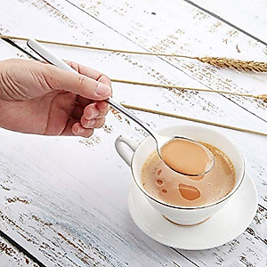 Spoons, Korean Soup Spoons,Stainless Steel Spoon with long Handle Set of 8