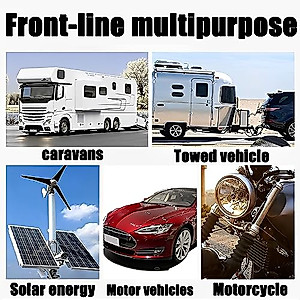 BELOMI 5 Pack 12 AWG 2 Pin Quick Disconnect Wire Connectors, Solar Panel Polarized Wire Harness Lead Cable, Red and Black Wire Connector for Motorcycle Car Tractor Boat, Car Accessories