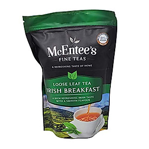 McEntee's Irish Breakfast Tea 250g / 8.81 oz Bag – BLENDED IN IRELAND - STRONG & CITRUSY - Traditional Irish Blend of Ceylon and Assam Loose Tea’s. IRELAND’S FAVOURITE