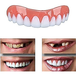 Snap On Teeth You Can Eat With，False Teeth Sets You Can Eat With，Adjustable Snap-On Dentures， Dental Veneers For Temporary Teeth Restoration, Protect Your Teeth And Regain Confident Smile