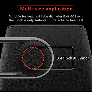 Fogfar 2 Pack Car Headrest Hanger Holder, Car Seat Multi-functional Hidden Hook, Car Universal Back Seat Storage Holder Hooks, Car Interior Storage, for Purse, Backpacks, Shopping Bags (Silver)