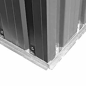 Garden Storage Unit Gray Metal Patio Outdoor Garden Shed Bike BoxTools