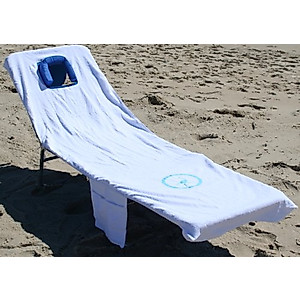 Ostrich Chaise - Custom Fitted Towel, White