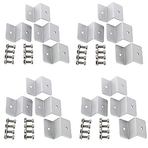 Yaegoo 4 Sets Solar Panel Z Brackets Mount Mounting Set RV Boat Off Grid Roof (16 Units)