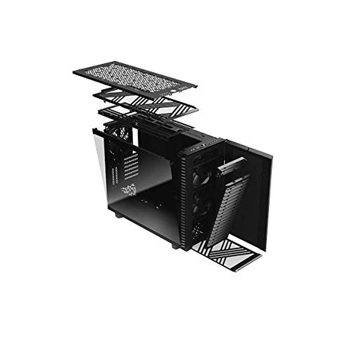 Fractal Design Define 7 Black Brushed Aluminum/Steel E-ATX Silent Modular Dark Tempered Glass Window Mid Tower Computer Case