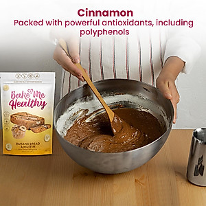 Bake Me Healthy Banana Bread Mix - 10.8 oz / 306 g - Vegan, Non-GMO, Dairy & Gluten Free Muffins - No Refined Sugar Plant-Based Baking Mix - Makes 12 Fluffy Banana Muffins or 1 Banana Loaf