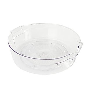 Kitchen Spaces Turntable Food Storage Organizer for Fridge and Pantry, 11.5" x 3.3", Clear