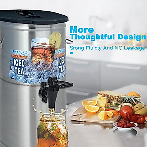 03260.0002 Replacement Faucet Kit for Ice Tea Dispenser, Water Dispenser Replacement Parts for Tea Urn, Tea Faucet Kit with 2 Wing Nut and 2 C-Ring (2Pack)