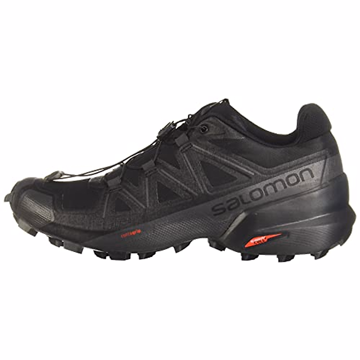 Salomon womens Salomon Women's Speedcross 5 Shoes for Women Trail Running, Black/Black/Phantom, 8 US