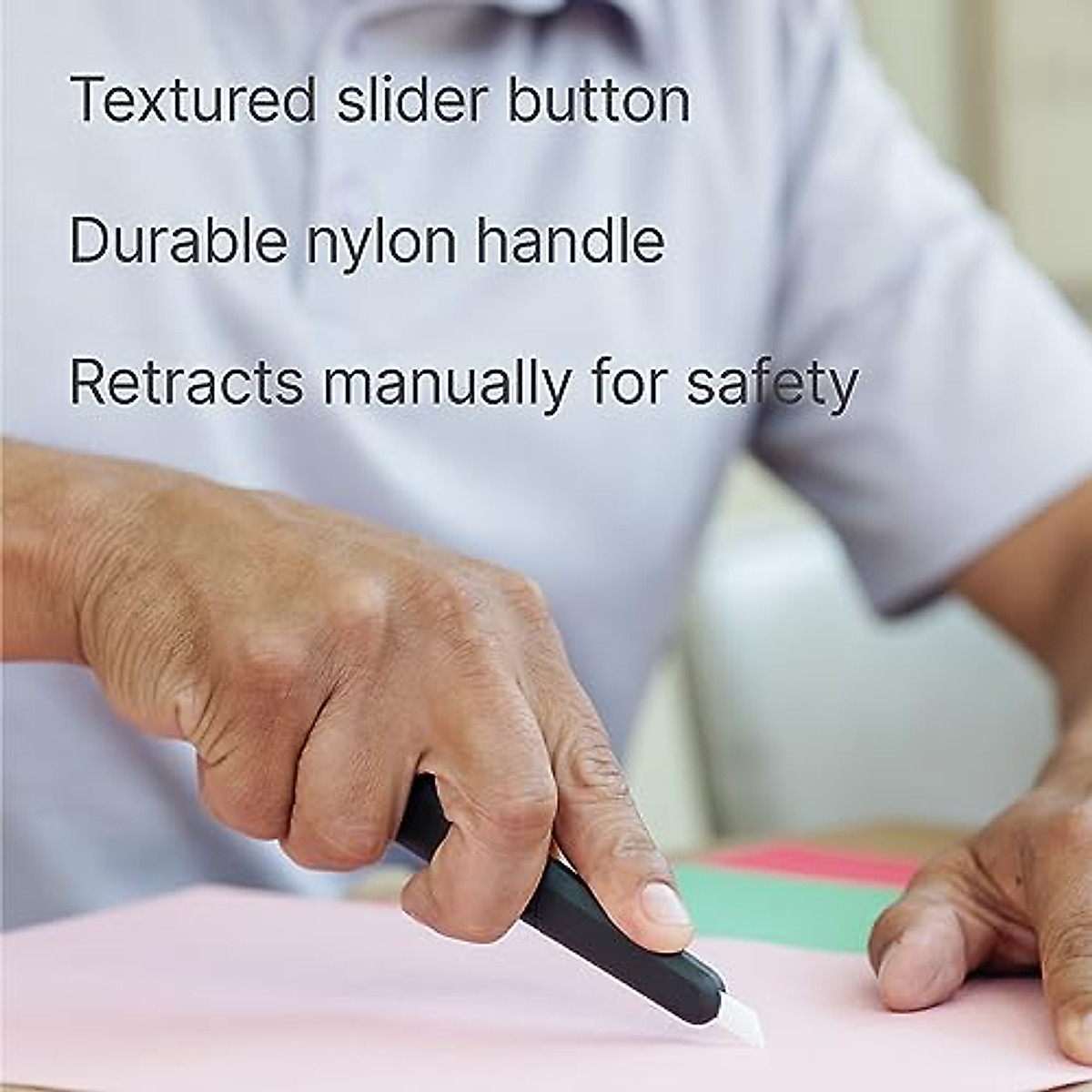 Slice Slim Pen Cutter, 1 Pack, Manual Blade Stays in Position