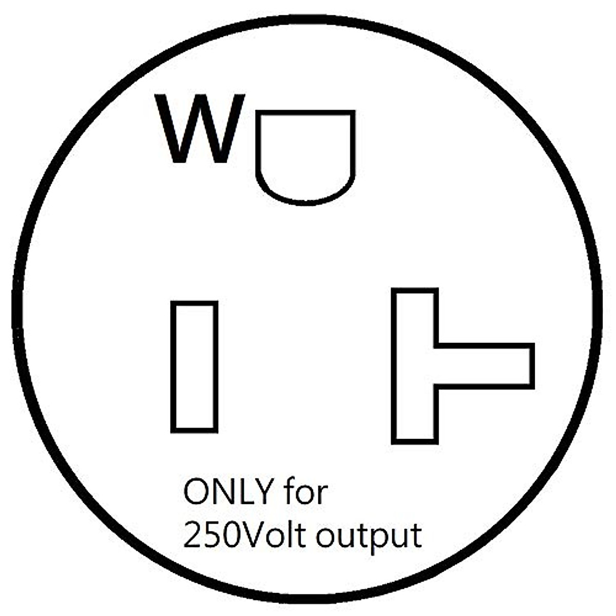 Parkworld 886344 Dryer 10-30 Plug Male to Household 5-15 (Generator 5-20) Receptacle Female Adapter Cord (ONLY Output 250 Volt)
