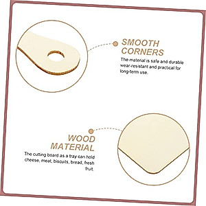 BESTonZON 12 Pcs Chopping Board with Handle Butter Tray Hand Decor Wooden Serving Trays Small Serving Board Mini Wooden Paddle Unfinished Chopping Boards Small Chopping Boards DIY Craft Meat