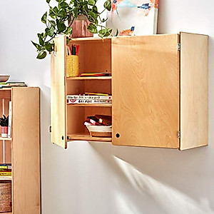 Jonti-Craft Lockable Wall Cabinet,Yellow