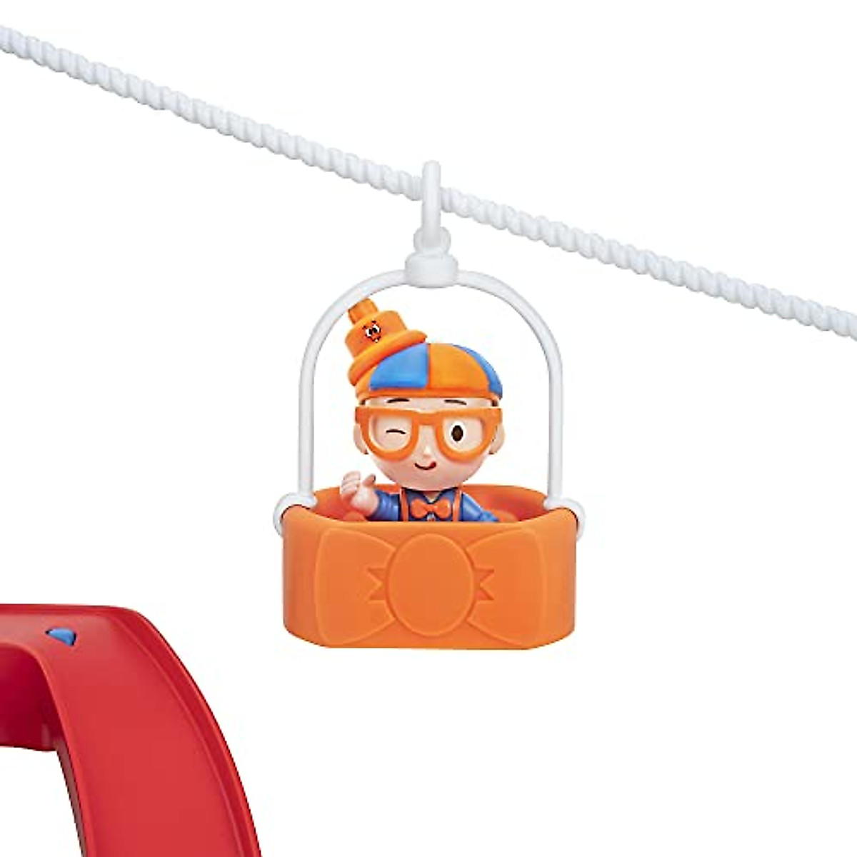 Blippi Ultimate Party Adventure, Deluxe Playset - Includes Exclusive Party Figure, Girl Figure, Playground Playset, 4 Accessories, Sounds, Working Balloon Basket Elevator - Amazon Exclusive